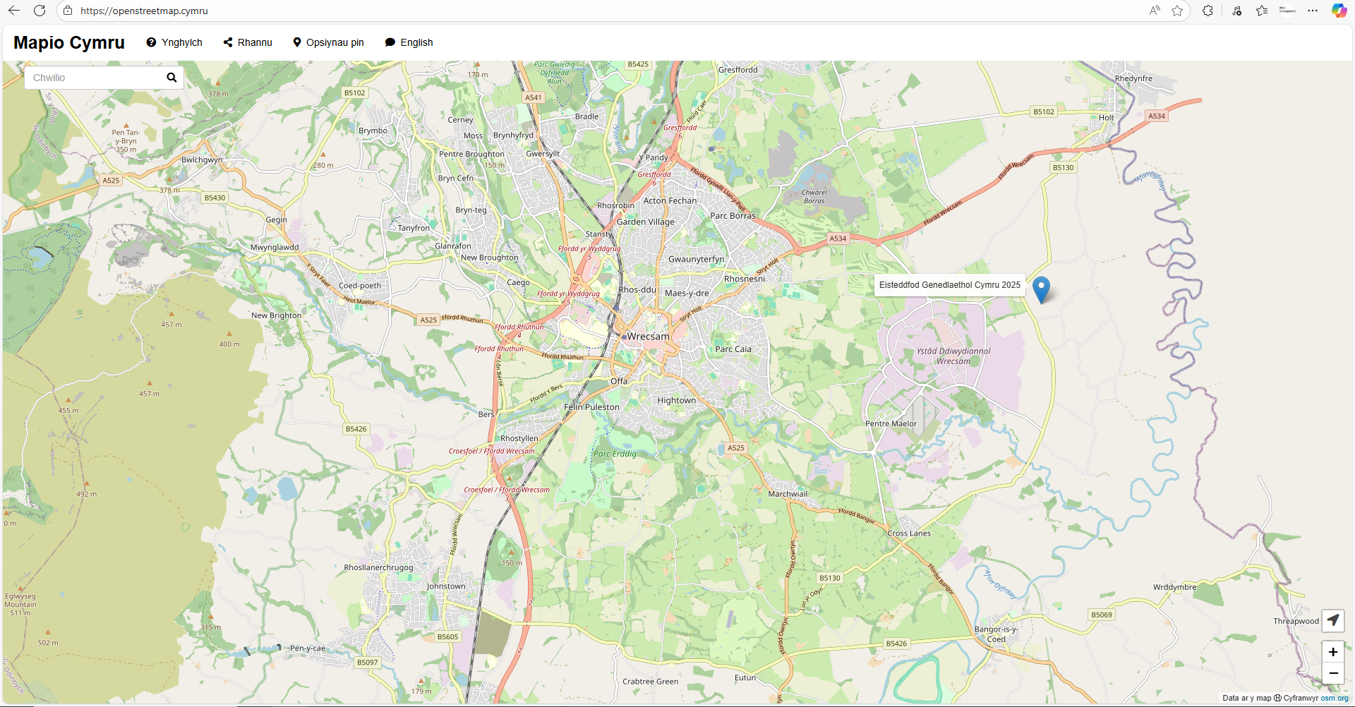 Mapio Cymru - We are mapping Wales in the Welsh language